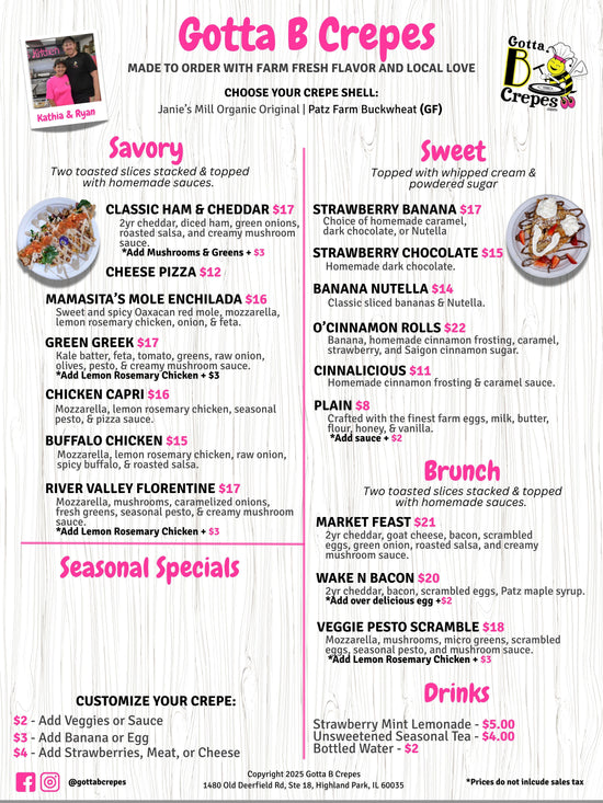 Gotta B Crepes | Artisan Sweet & Savory Crepes Sourced Locally